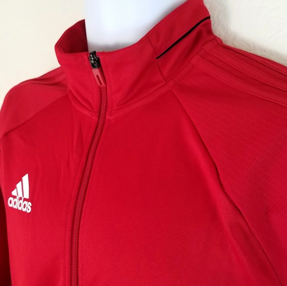adidas | Jackets & Coats | Adidas Mens Full Zip Track Jacket Red | Poshmark